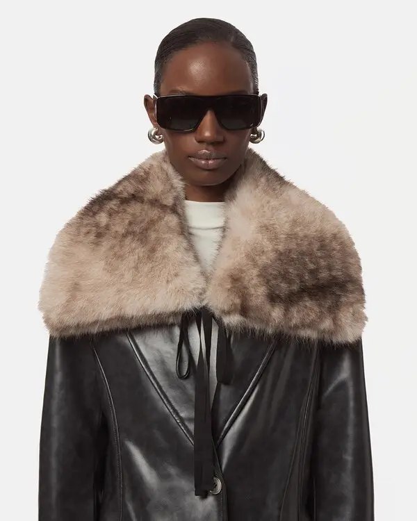 Apparis Eliza Mink Collar - Grey Mink