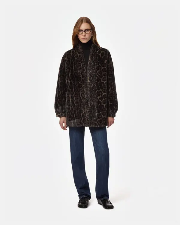 Apparis Jane Leopard Coatigan - Dark Leopard