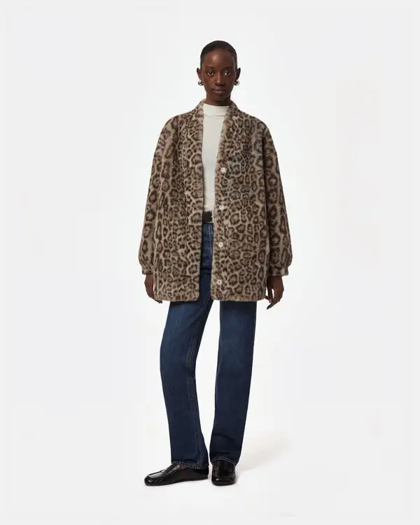 Apparis Jane Leopard Coatigan - Light Leopard