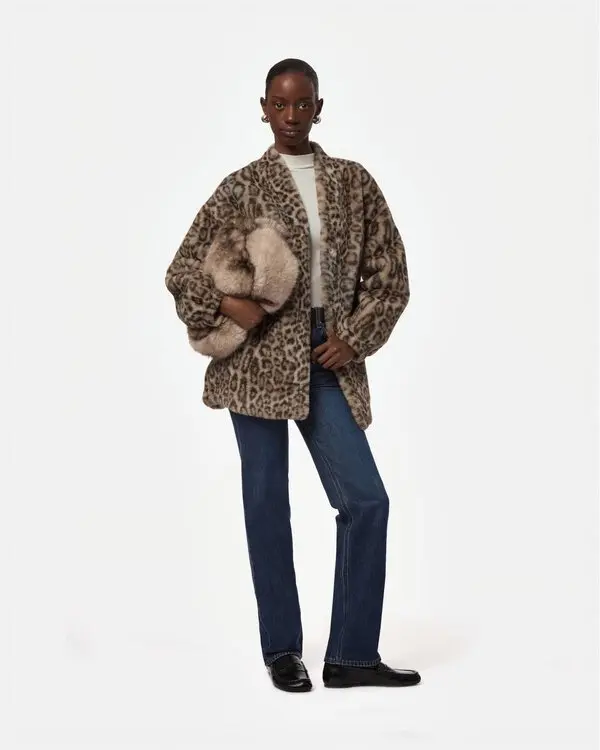 Apparis Jane Leopard Coatigan