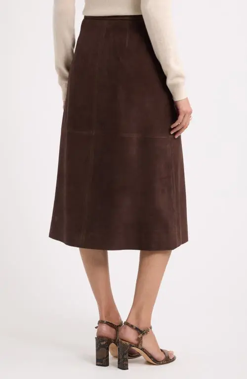 Nordstrom Suede A-line Skirt