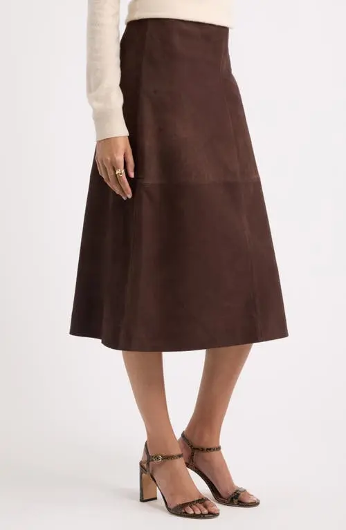 Nordstrom Suede A-line Skirt