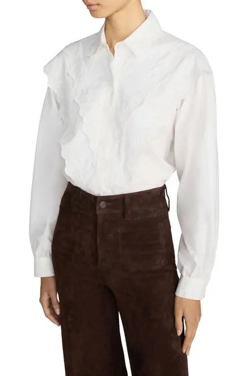 FRAME The Poplin Equestrian Cotton Shirt