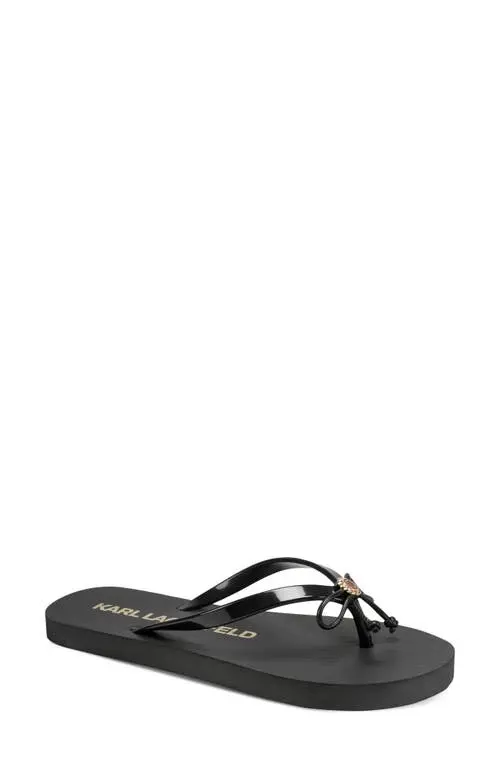Karl Lagerfeld Paris Zeni Flip Flop - Black