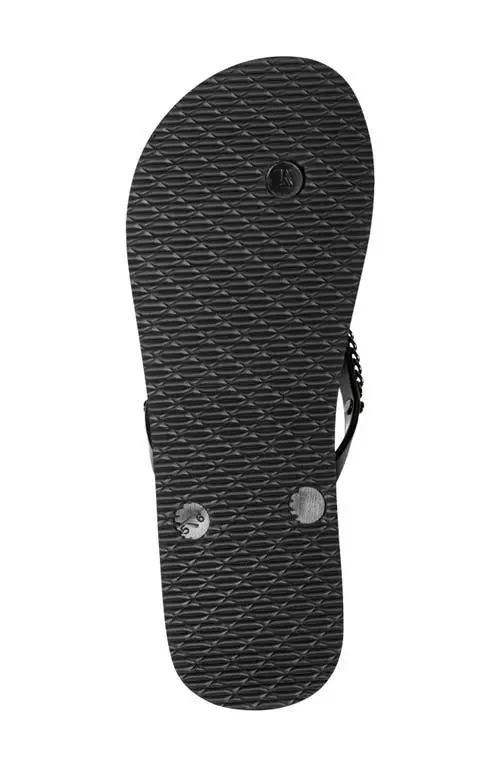 Karl Lagerfeld Paris Zemira Flower Flip Flop - Black