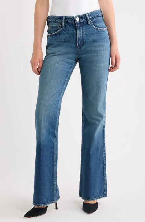 Moussy Vintage 70s High Waist Flare Jeans - Blue