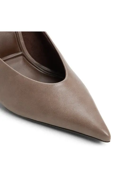 Aldo Savaana Pointed Toe Faux Leather Pump - Mid Grey
