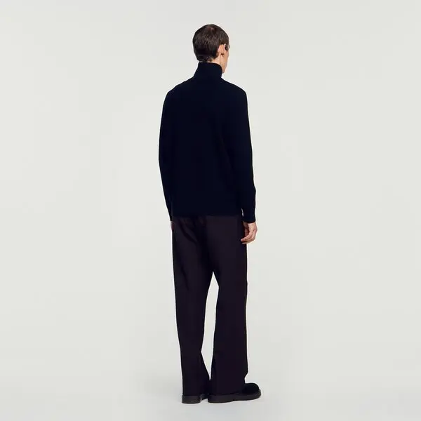 Sandro Boxy Zip Sweater