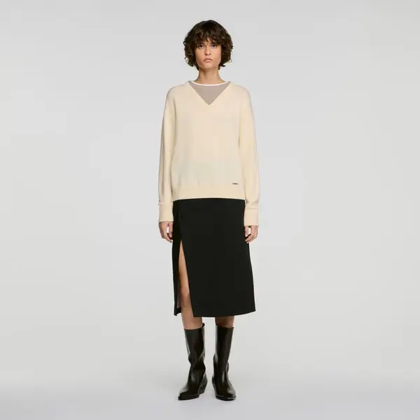 Sandro 2-in-1 Wool And Cashmere Jumper