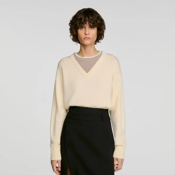Sandro 2-in-1 Wool And Cashmere Jumper