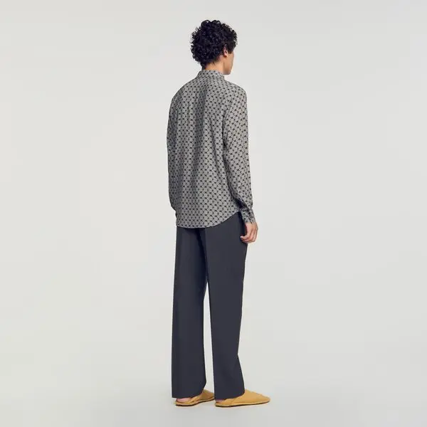 Sandro Chain Print Shirt - Grey