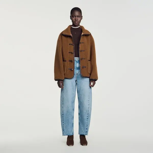 Sandro Short Faux Fur Coat