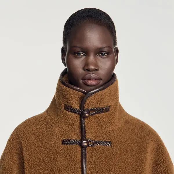 Sandro Short Faux Fur Coat