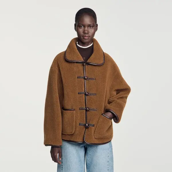 Sandro Short Faux Fur Coat