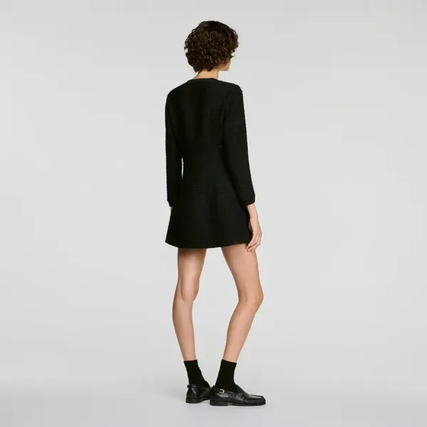 Sandro Short Dress With Metal Chain
