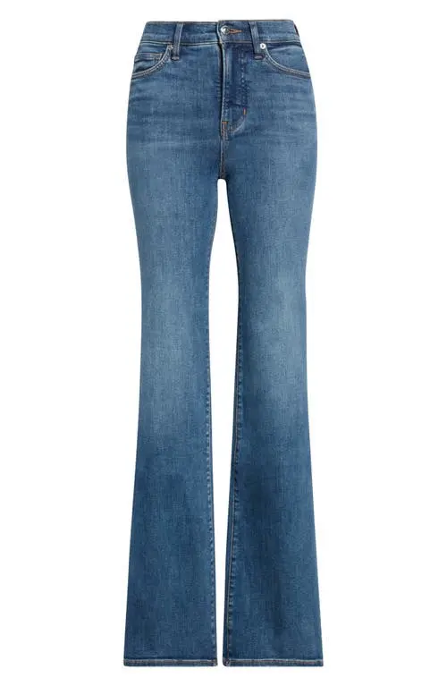 Veronica Beard Crosbie High Waist Slim Wide Leg Jeans - Memory Lane