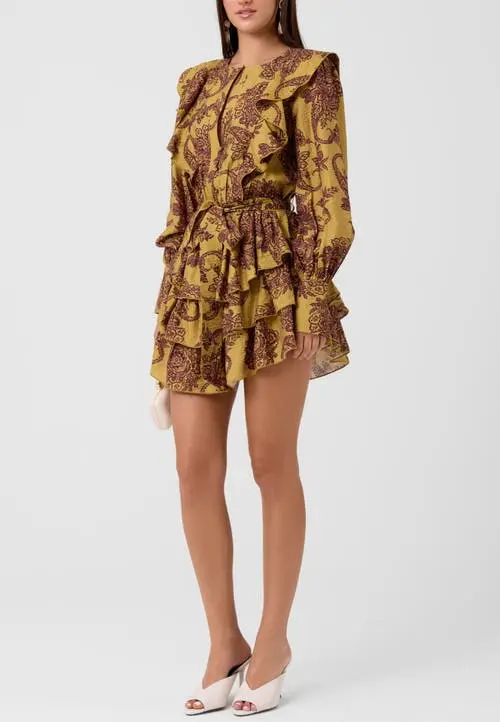 Rachel Rachel Roy Florence Long Puff Sleeve Mini Dress