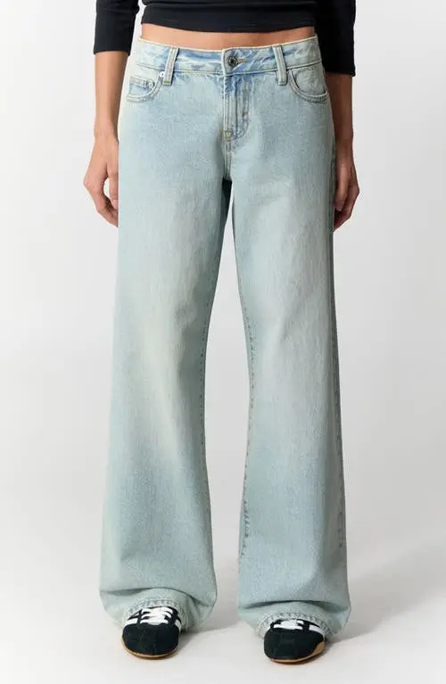 PACSUN Casey Low Rise Baggy Jeans - Light Indigo