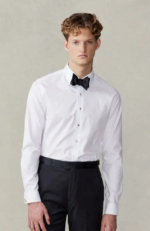 THE BLACK TUX Slim Stretch Cotton Dress Shirt