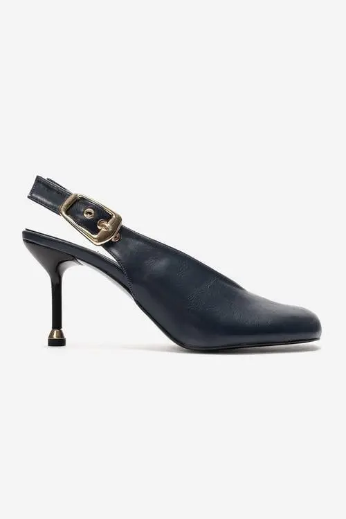PROLOGUE SHOES Flaris Slingback Stiletto Pump - Navy