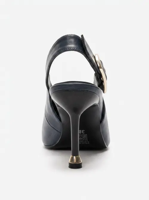 PROLOGUE SHOES Flaris Slingback Stiletto Pump - Navy