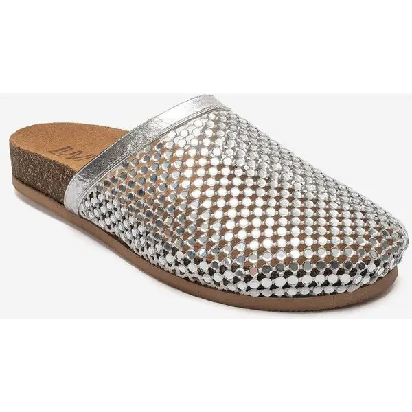 PROLOGUE SHOES Montera Embellished Mule - Silver