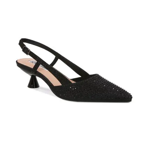 LADY COUTURE Embellished Slingback Pumps With Sculptural Heel - Black