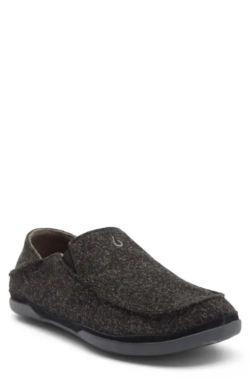 Olukai Moloa Hulu Ii Slip-on Slipper - Black/black
