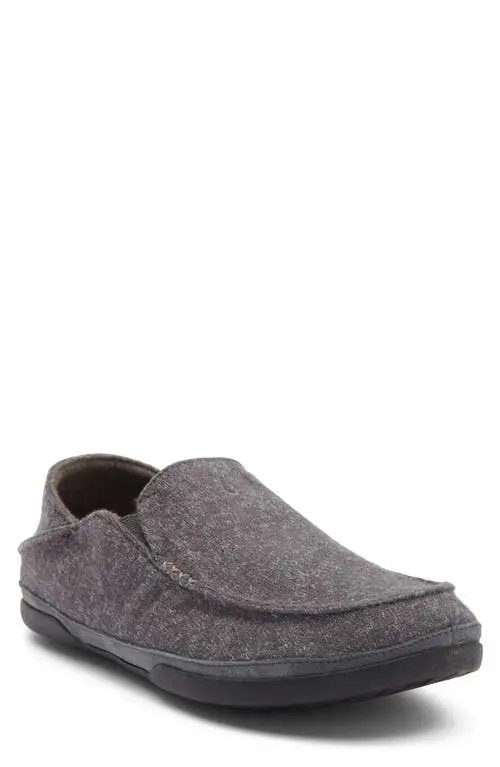 Olukai Moloa Hulu Ii Slip-on Slipper - Dk Shadow/dk Shadow