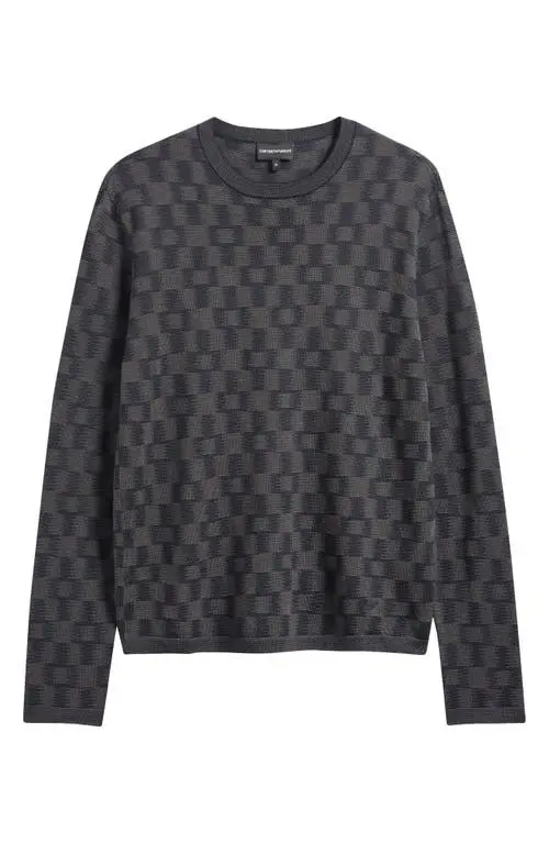 Emporio Armani Wool Crewneck Sweater - Navy