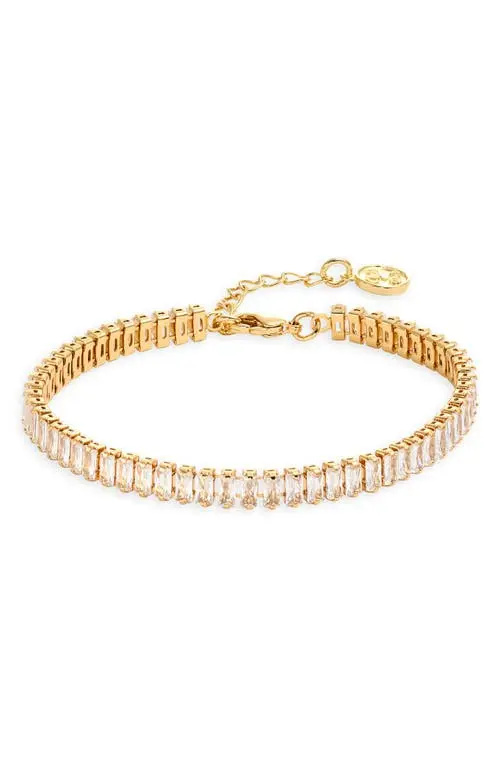 CHILD OF WILD Sloane Baguette Cubic Zirconia Tennis Bracelet - Gold