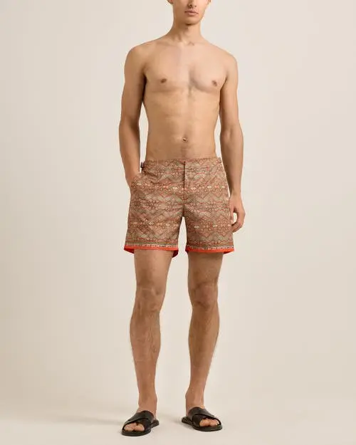 Orlebar Brown Bulldog Exclusive Print Swim Shorts - Vermillion