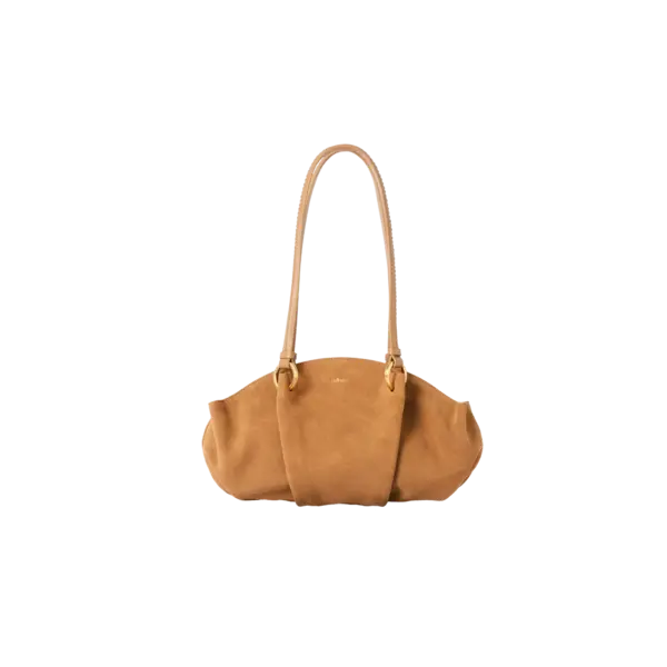 ESTHERA 0707 Suede Shoulder Bag - Light Brown