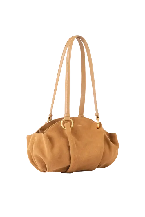ESTHERA 0707 Suede Shoulder Bag