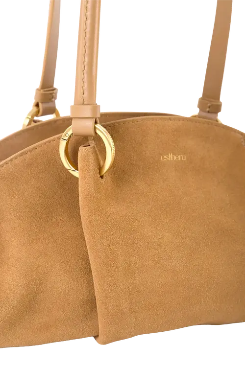 ESTHERA 0707 Suede Shoulder Bag