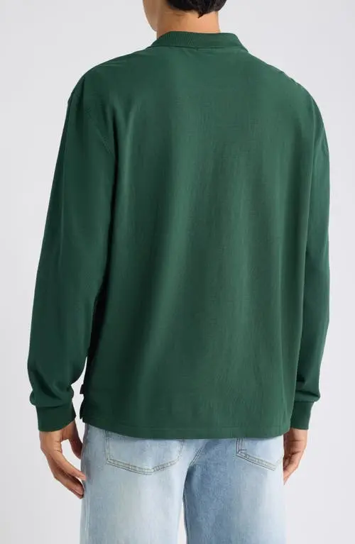 ROWING BLAZERS Pooh Hudson Long Sleeve Cotton Piqué Polo