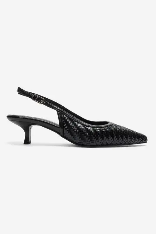 PROLOGUE SHOES Fendrix Kitten Heel Slingback Pump
