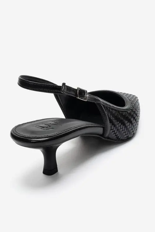 PROLOGUE SHOES Fendrix Kitten Heel Slingback Pump