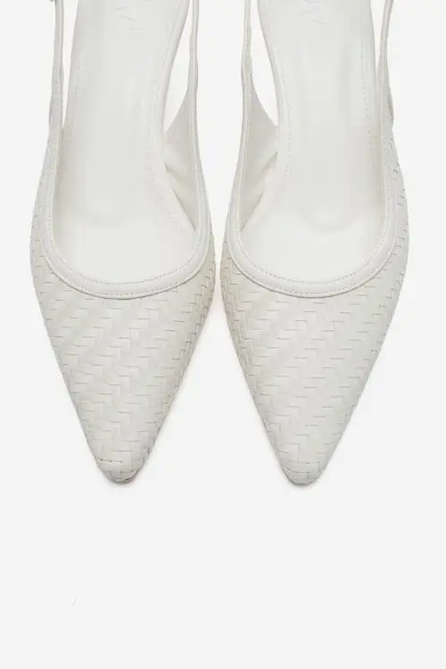PROLOGUE SHOES Fendrix Kitten Heel Slingback Pump