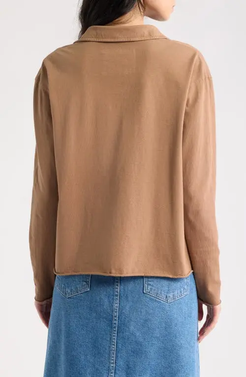 Frank & Eileen Patrick Popover Henley In Heritage Jersey - Chai