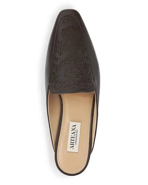 ARTEANA Thalia Flat Mule With Laser Cut Detailing