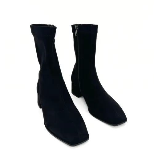 AMIE RAFA Massi Square-toe Sock Boot - Black