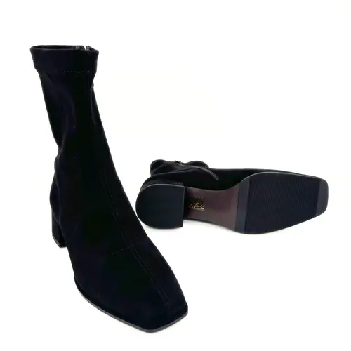 AMIE RAFA Massi Square-toe Sock Boot - Black