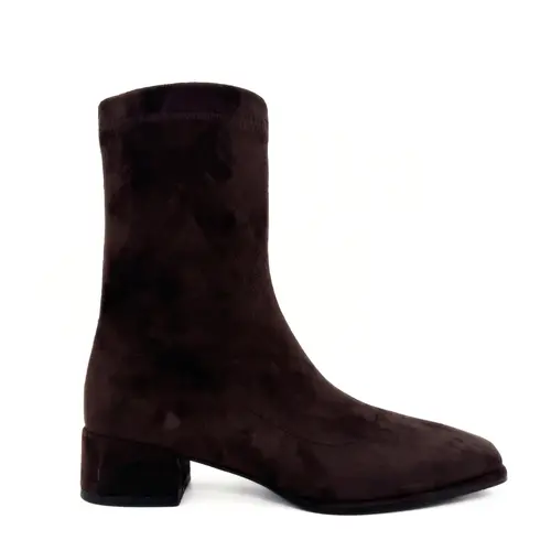 AMIE RAFA Massi Square-toe Sock Boot - Brown