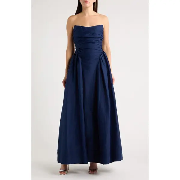 Shona Joy Celeste Strapless Gown - Midnight