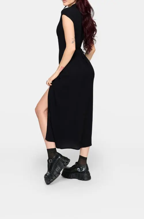 DISTURBIA Kirya Tie-back Midi Dress
