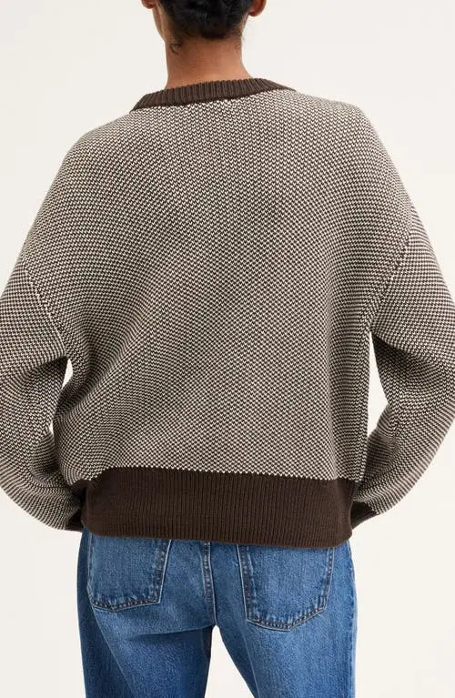 Madewell Textured Stitch Crewneck Sweater In 100% Cotton