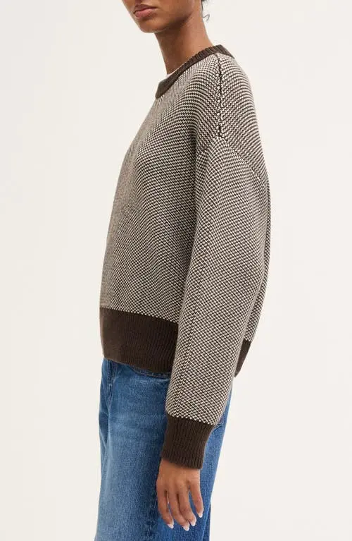 Madewell Textured Stitch Crewneck Sweater In 100% Cotton