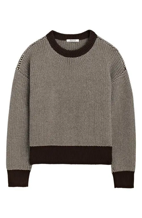 Madewell Textured Stitch Crewneck Sweater In 100% Cotton