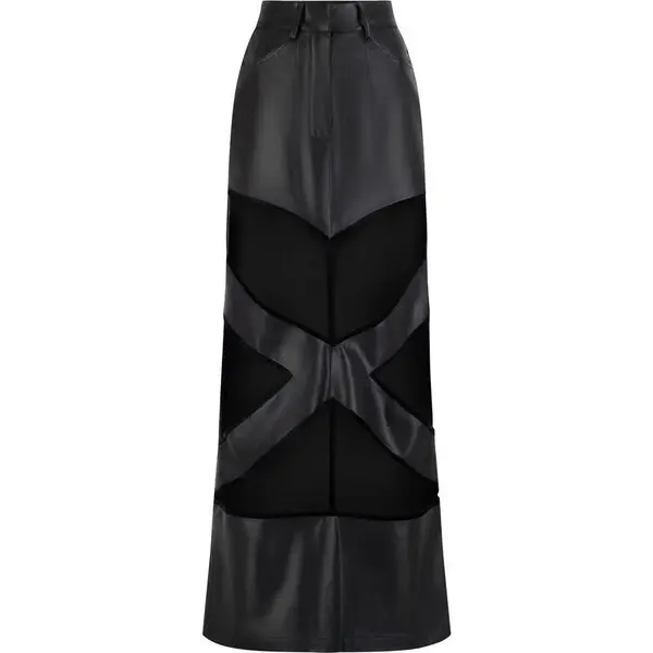 UCHÈ X Cut-out Maxi Skirt - Black
